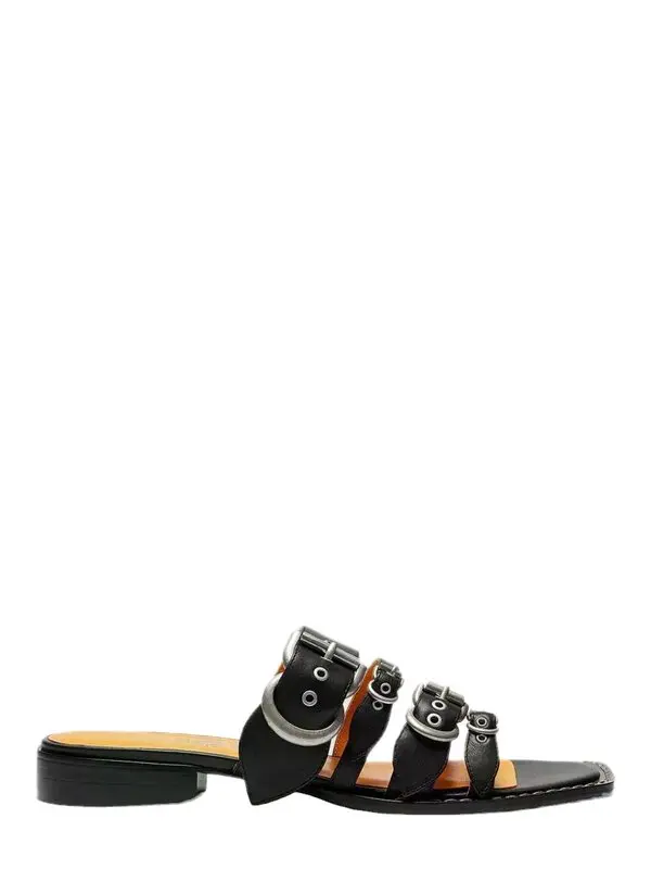 LILI CURIA Margo Multi-strap Buckled Sandals - Black