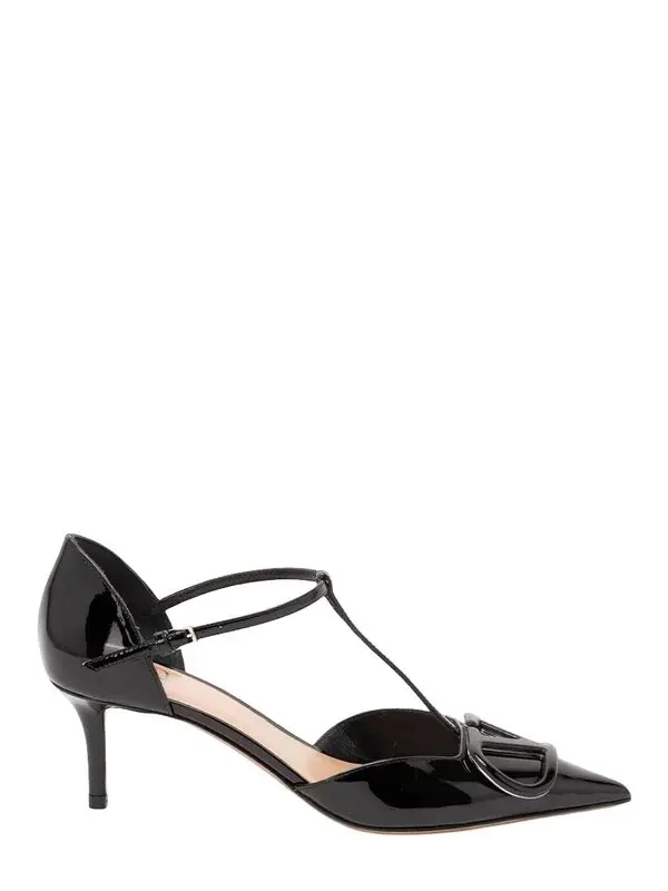 Valentino Garavani Vlogo Signature Patent Leather Pumps - Black