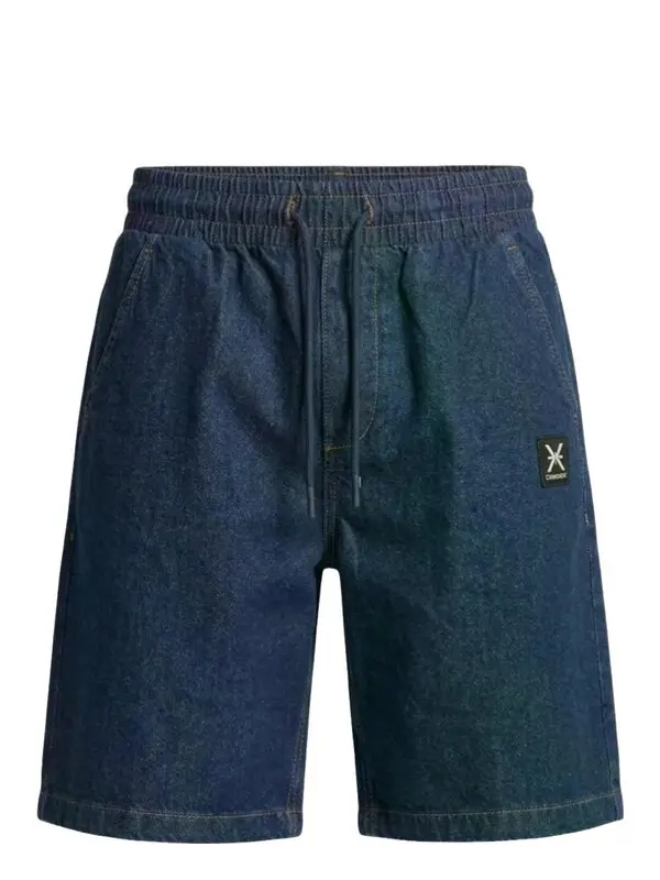 John Richmond Moropo Drawstring Denim Shorts - Blue