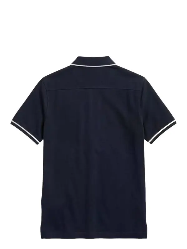 Kiton Zip-fastening Piqué Polo Shirt - Blue