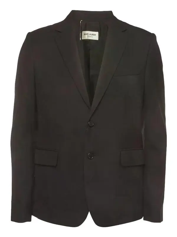 Saint Laurent Notched-lapels Single-breasted Blazer - Black