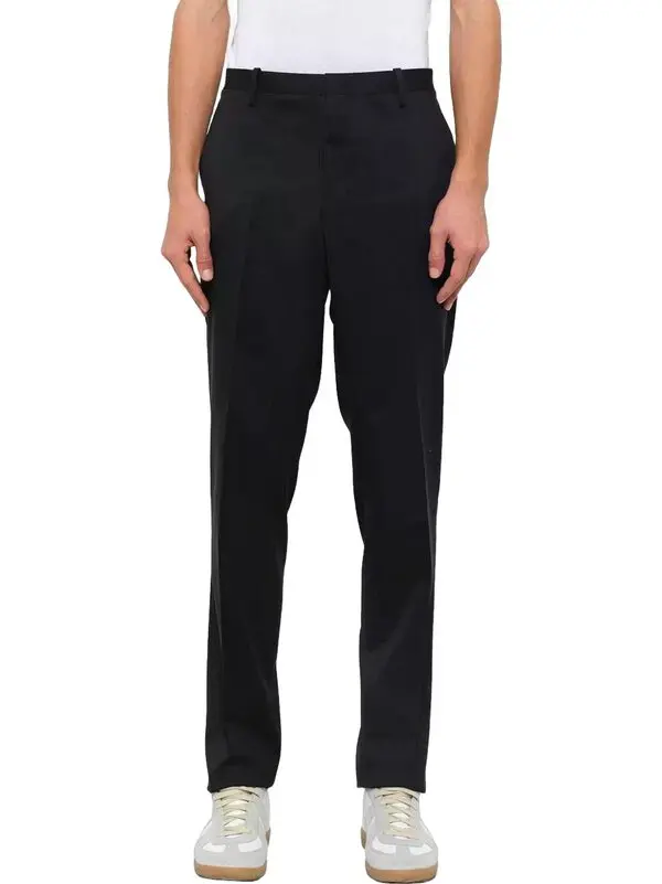 WOOYOUNGMI Pressed-creases Trousers - Black
