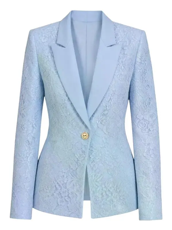 DIVEDIVINE Tosca Lace Peaked-lapel Blazer - Blue