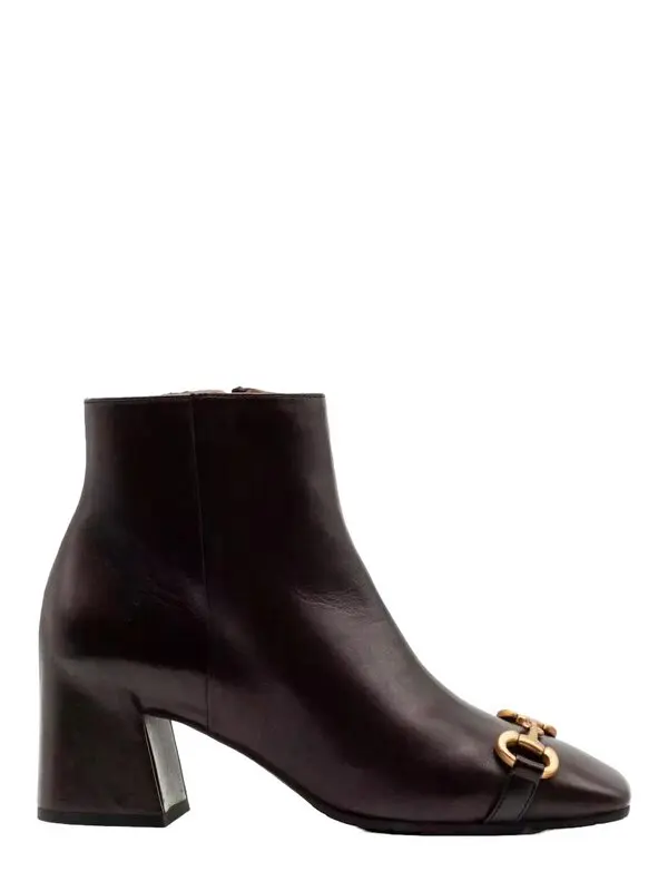 MARA BINI Leather Ankle Boots - Brown
