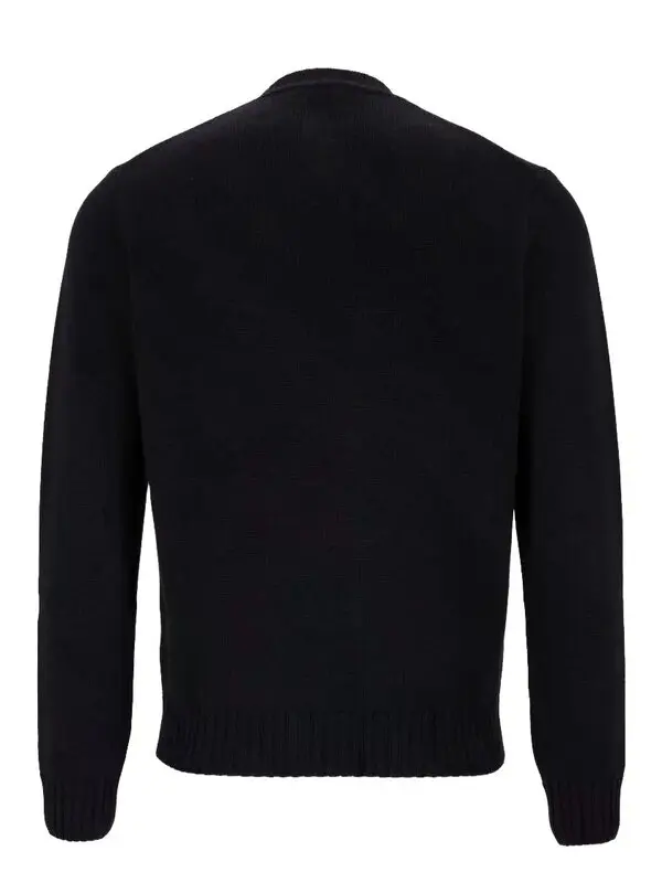 AL DUCA D’AOSTA 1902 Crew-neck Ribbed-trim Sweater - Blue