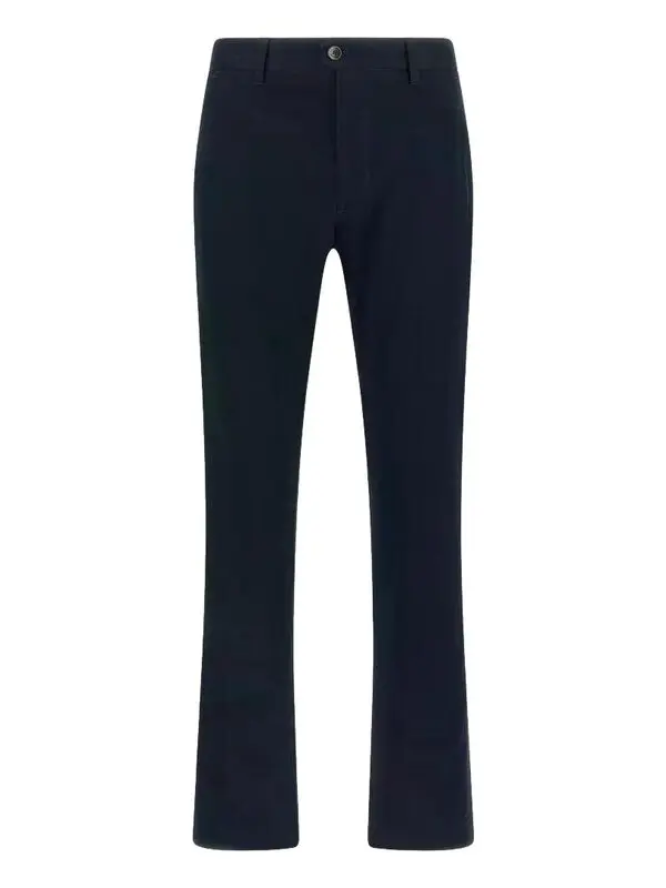 Incotex Straight-leg Cotton-canvas Trousers - Blue