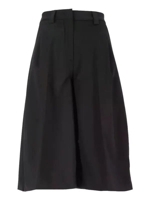 THELATEST Pleated Wide-leg Trousers - Black