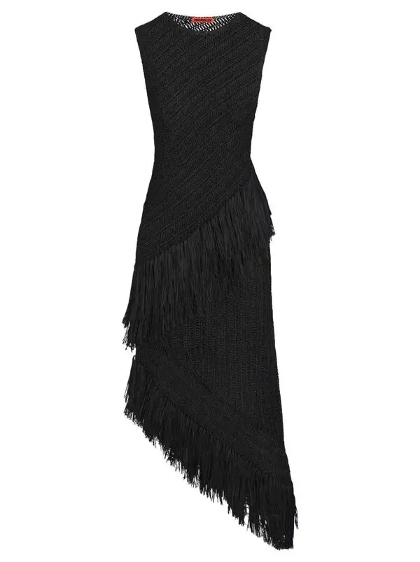 SIMONMILLER Beja Crochet Midi Dress - Black