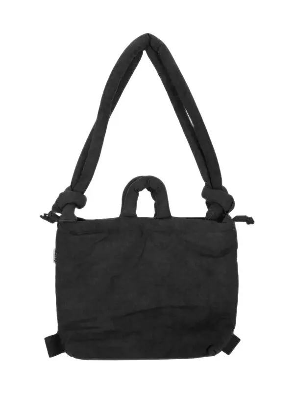 ÖLEND Ona Washed-effect Knotted Shoulder Bag - Black