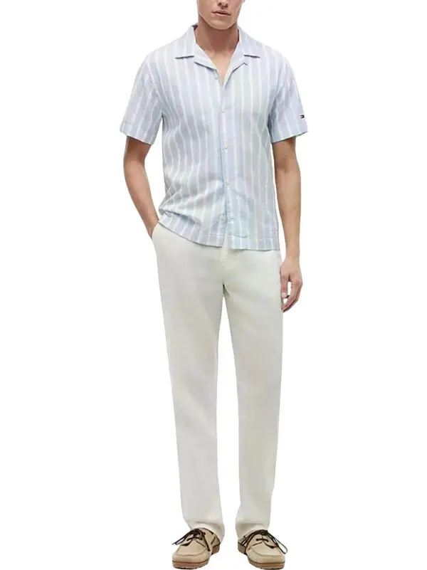 Tommy Hilfiger Striped Short-sleeve Shirt - Blue