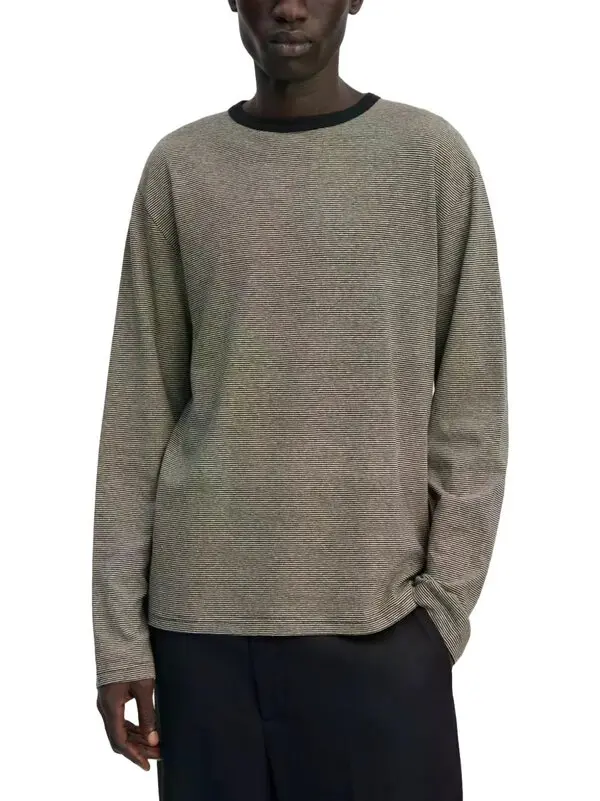 ANOTHER ASPECT Striped Long-sleeve T-shirt - Black