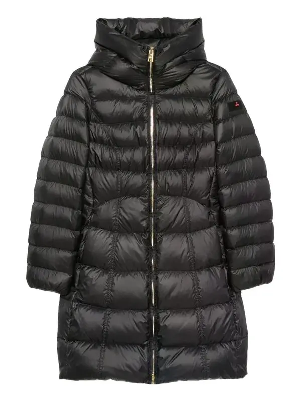 Peuterey Quilted Hooded Coat - Black