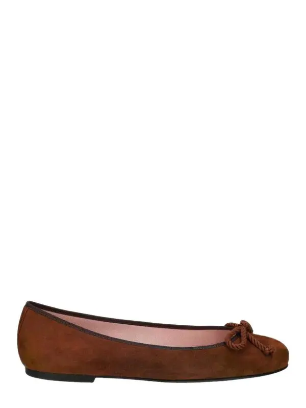 Pretty Ballerinas Rosario Bow-detail Ballet Flats - Brown