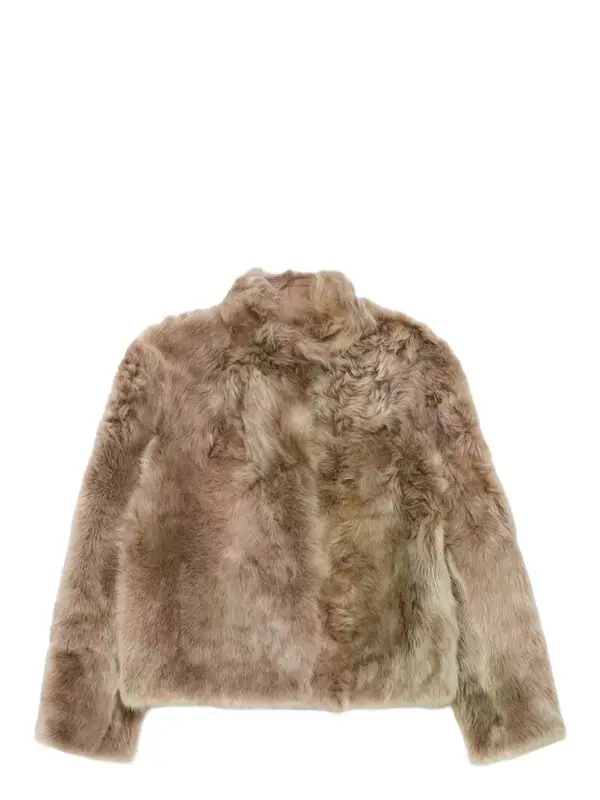 YVES SALOMON Shearling Funnel-neck Jacket - Neutrals