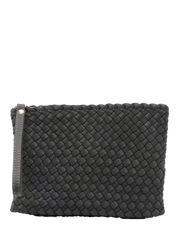 MARREA Woven-design Clutch Bag - Grey