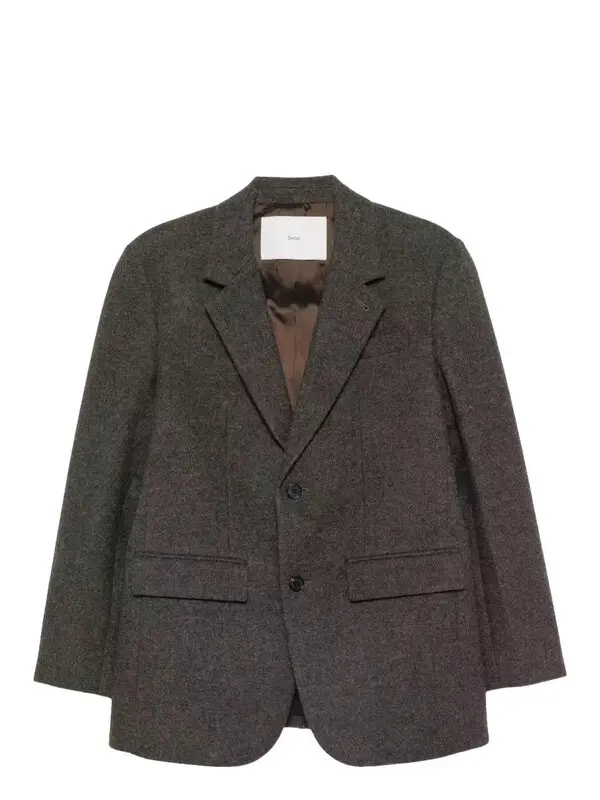 DUNST Notched-lapel Single-breasted Blazer - Brown