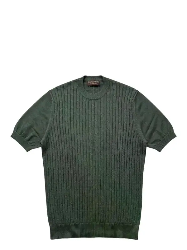 FILIPPO DE LAURENTIIS Cable-knit T-shirt - Green