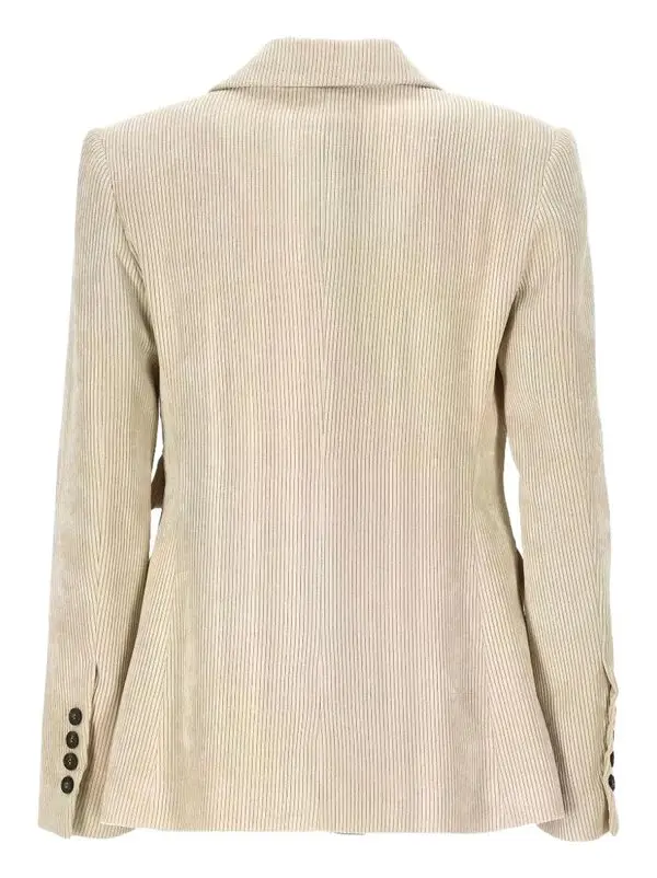 D.exterior Corduroy-effect Double-breasted Blazer - Neutrals