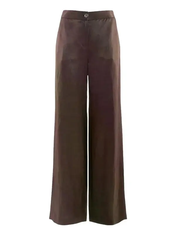 NENETTE Wide-leg Trousers - Brown