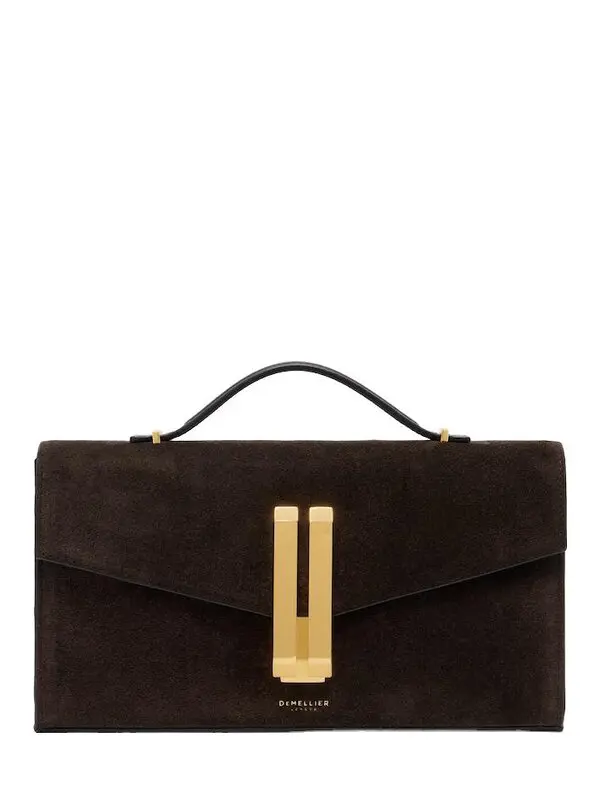 DEMELLIER Vancouver Suede Clutch - Brown