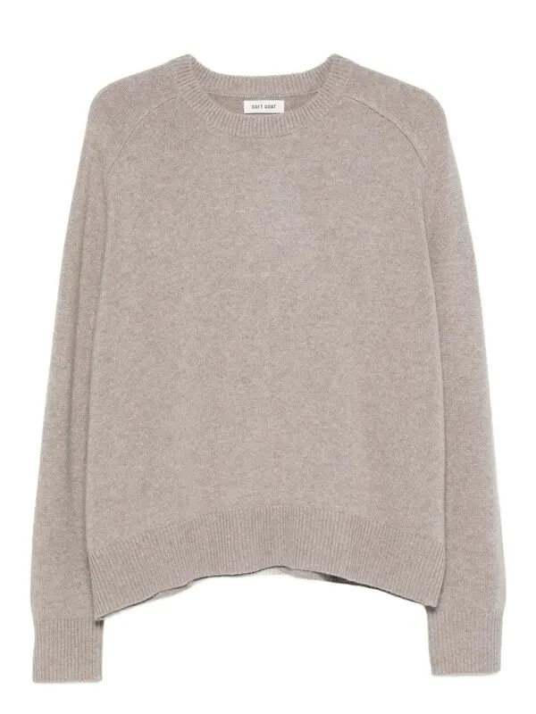 Soft Goat Wool Crewneck Jumper - Beige