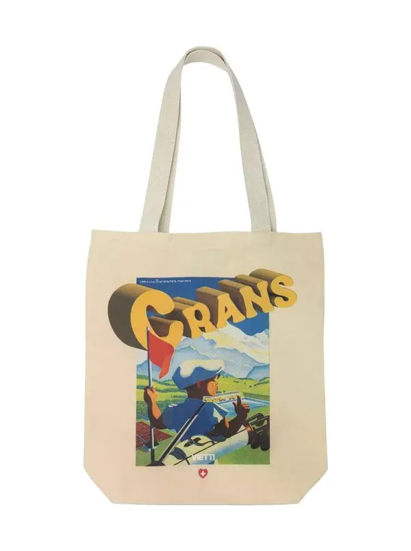 VIETTI MERCHANDISE Printed Cotton Tote - Neutrals
