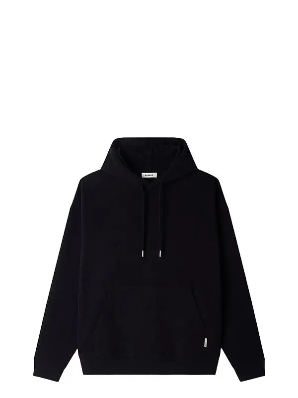 Sandro Logo-tag Cotton Hoodie - Black
