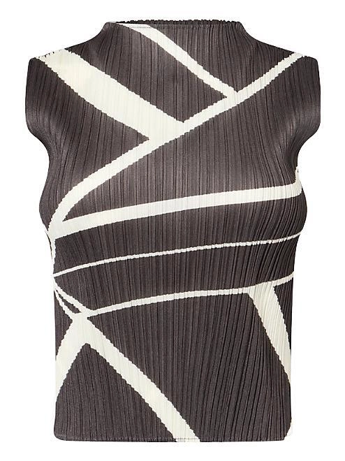 Issey Miyake Fold Sleeveless Knit Top - Black