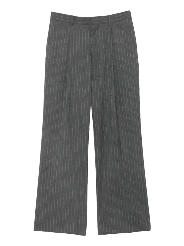 Sandro Pinstripe-pattern Pleated Trousers - Grey