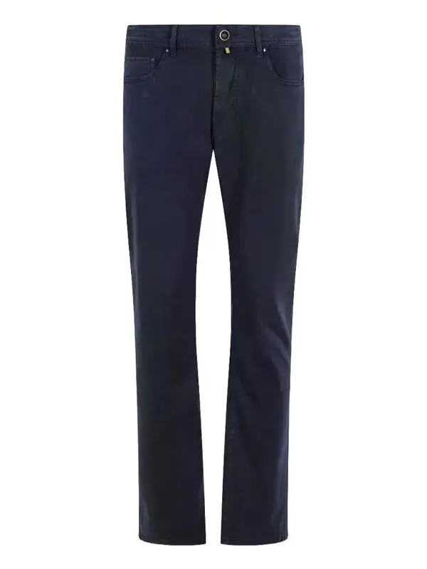 Jacob Cohen Logo-patch Five-pocket Trousers - Blue
