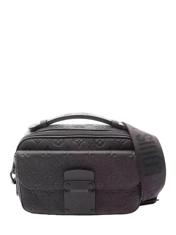 LOUIS VUITTON Monogram Taurillon S-lock Messenger Bag Satchel - Black