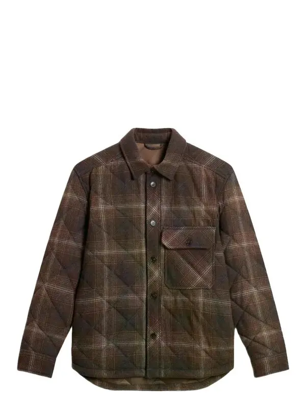 Woolrich Checked Quilted Shirt - Brown