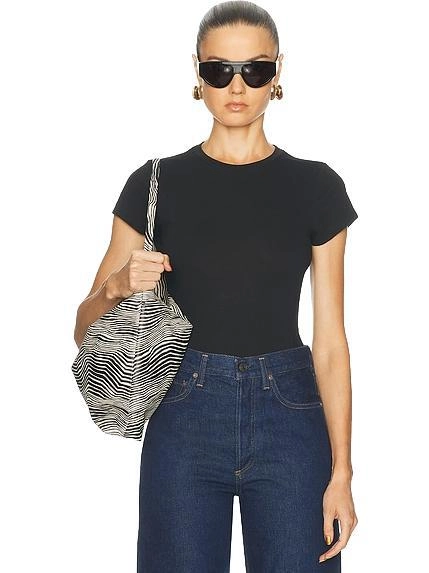 RE/DONE 60s Slim Tee Bodysuit - Black