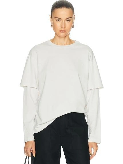 AGOLDE Lois Tee - Bone