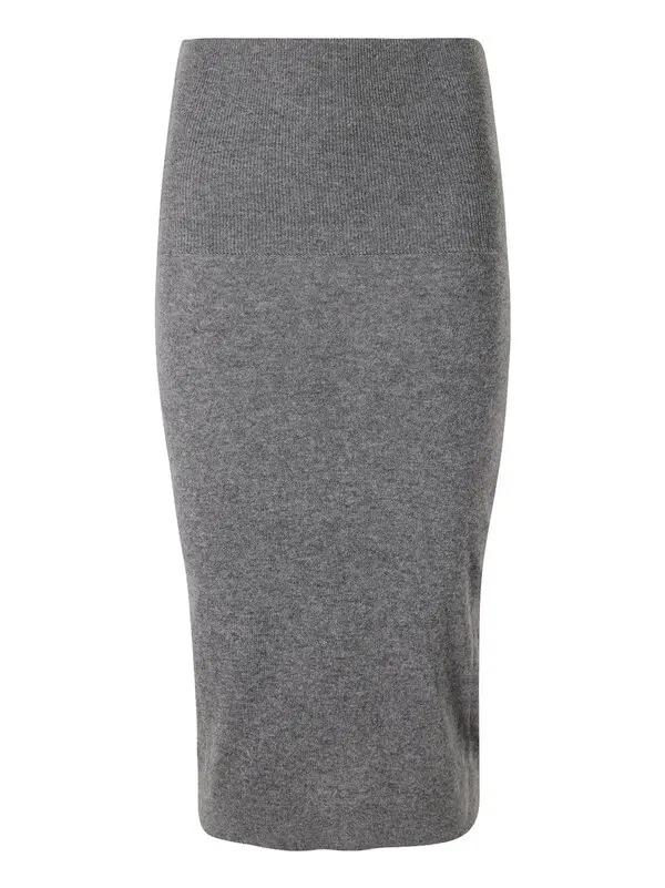 Stella McCartney Wool Midi Skirt - Gray