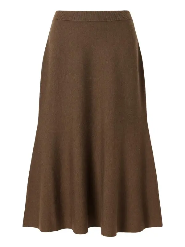 Simkhai Wool Midi Skirt - Brown