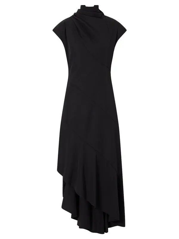 Proenza Schouler Elodine Draped Jersey Maxi Dress - Black
