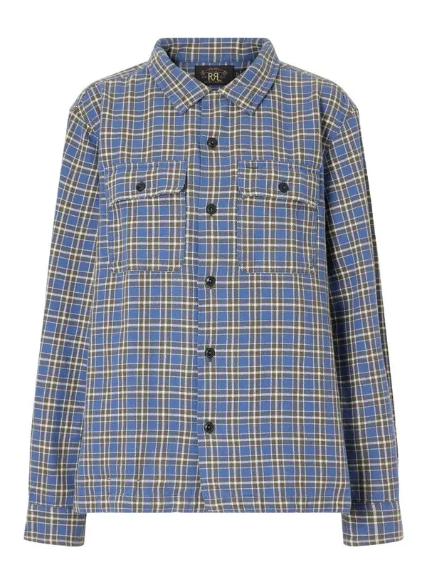 Ralph Lauren Matlock Camp Checked Cotton-twill Shirt - Blue