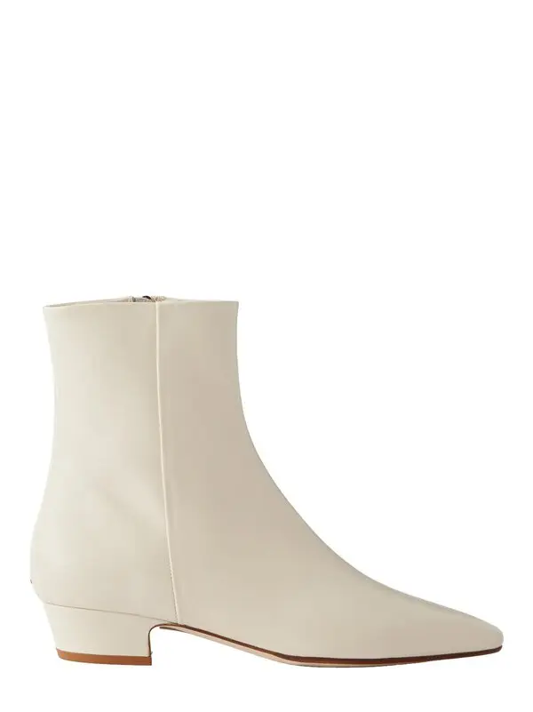 AeydĒ Lila Leather Ankle Boots - Neutrals