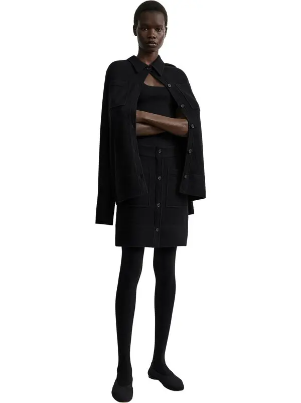 TOTEME Cashmere Pencil Skirt - Black