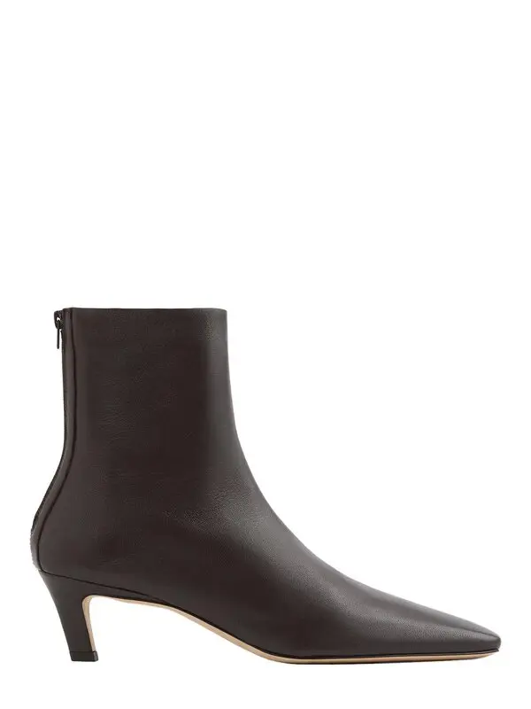 TOTEME Nappa Mid-heel Boots - Bark