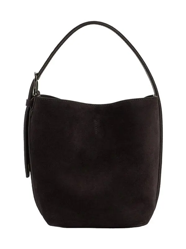 TOTEME Belted Suede Tote - Espresso