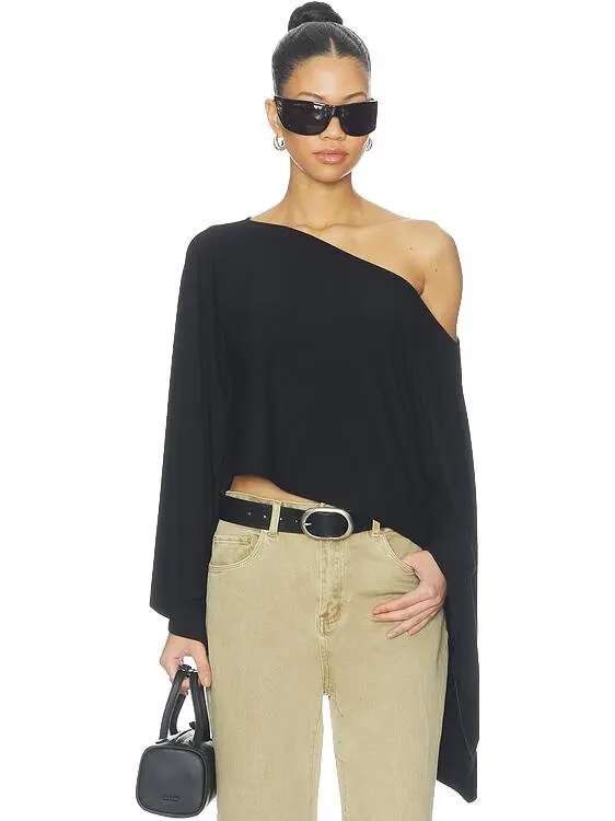 Superdown Villie Off Shoulder Top In . Also - Black