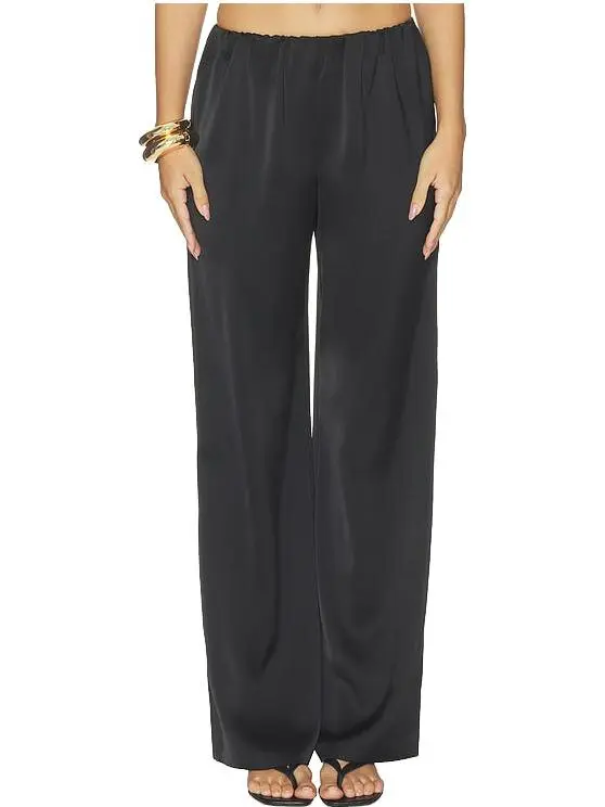 LOVERS AND FRIENDS Blake Evin Alette Satin Trousers - Black