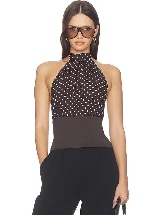 MORE TO COME X Blake Evin Justina Halter Top - Multi