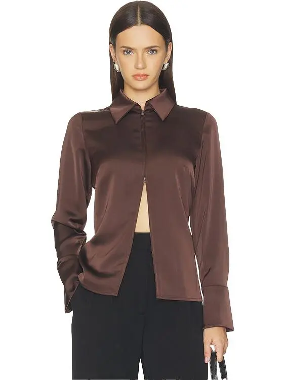 Lna Jude Blouse - Brown