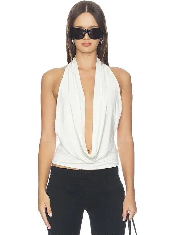 MIMCHIK Nico Halter Top In . Also - White