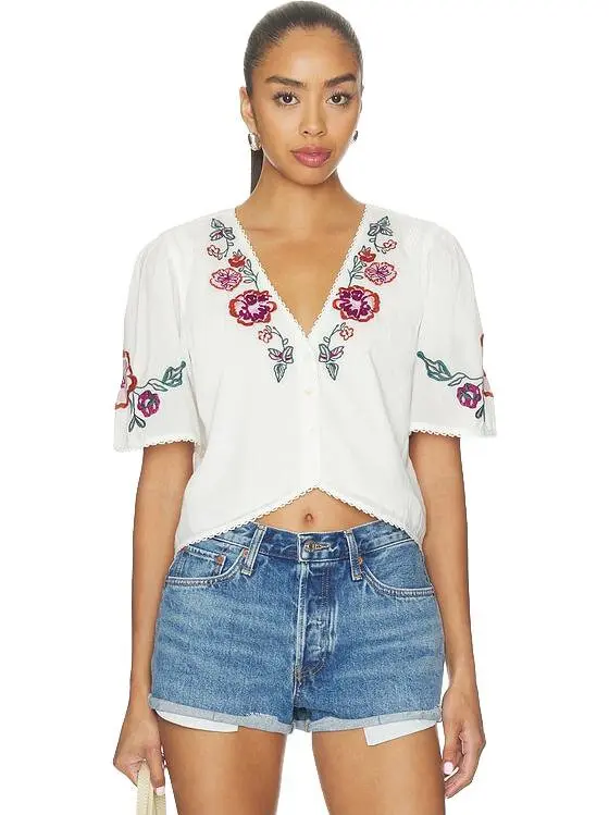 CLEOBELLA Brett Top - White