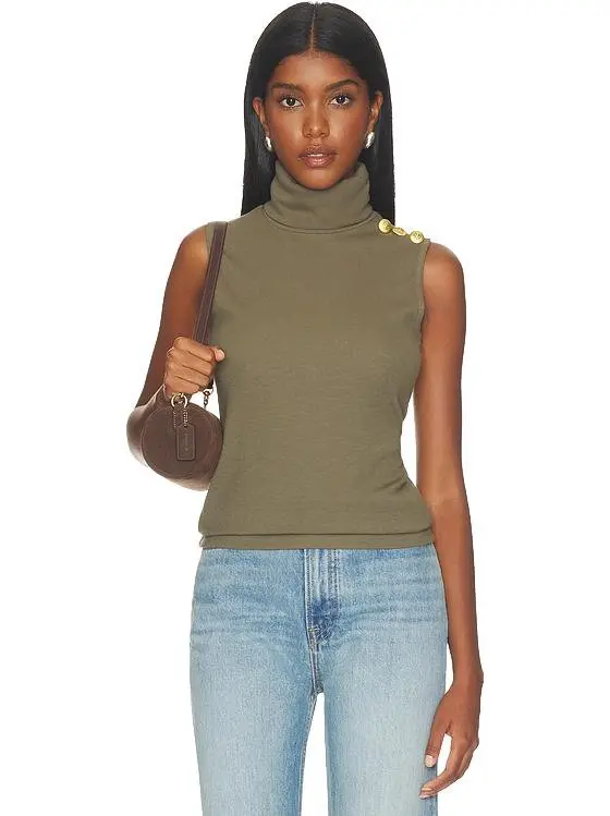 L'Agence Ceci Slvless Turtle Neck In . Also - Olive