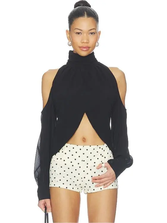 MORE TO COME Chiara Cold Shoulder Top In . Also - Black